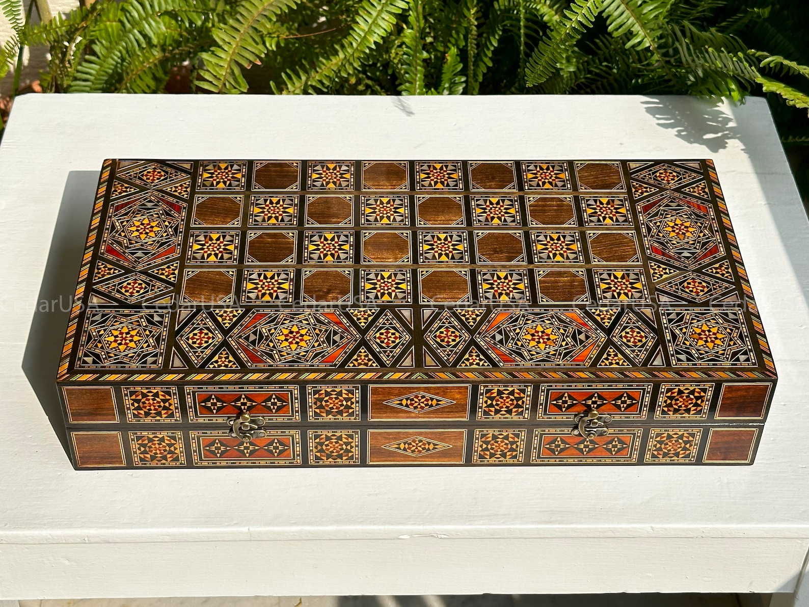 Lebanese Handmade Backgammon & Chess Board With Pearl Inlays From ...