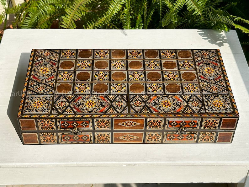 Lebanese Handmade Backgammon & Chess Board With Pearl Inlays From ...
