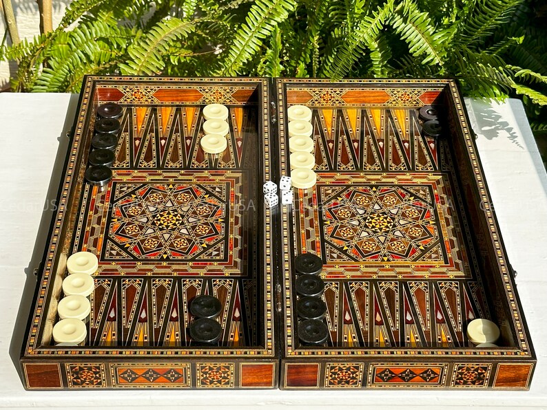 Lebanese Handmade Backgammon & Chess Board With Pearl Inlays From ...