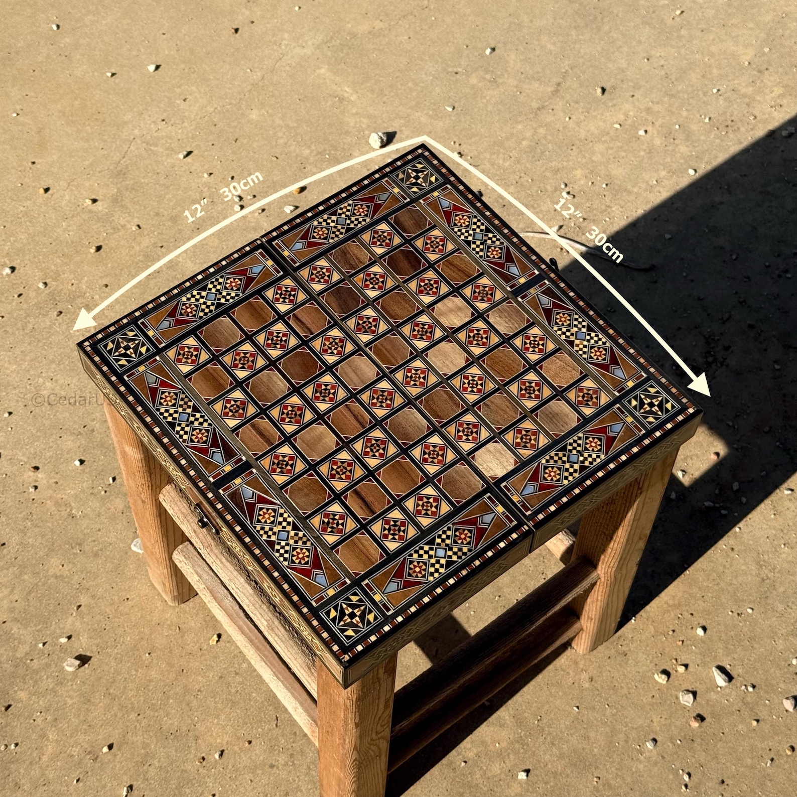 Handmade Backgammon and Chess Set From Lebanon - Lebanese Checkers ...