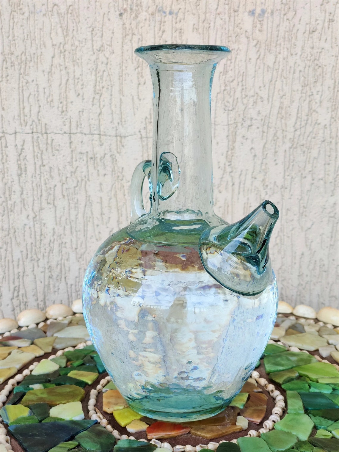 Handmade Lebanese Glass Water Jug With Crochet Cover (900ml) From ...