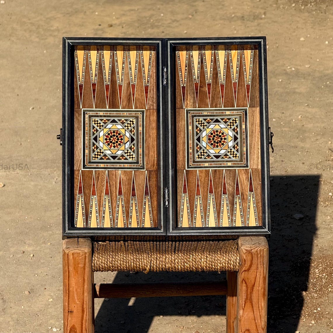 Handmade Backgammon and Chess Set From Lebanon - Lebanese Checkers ...