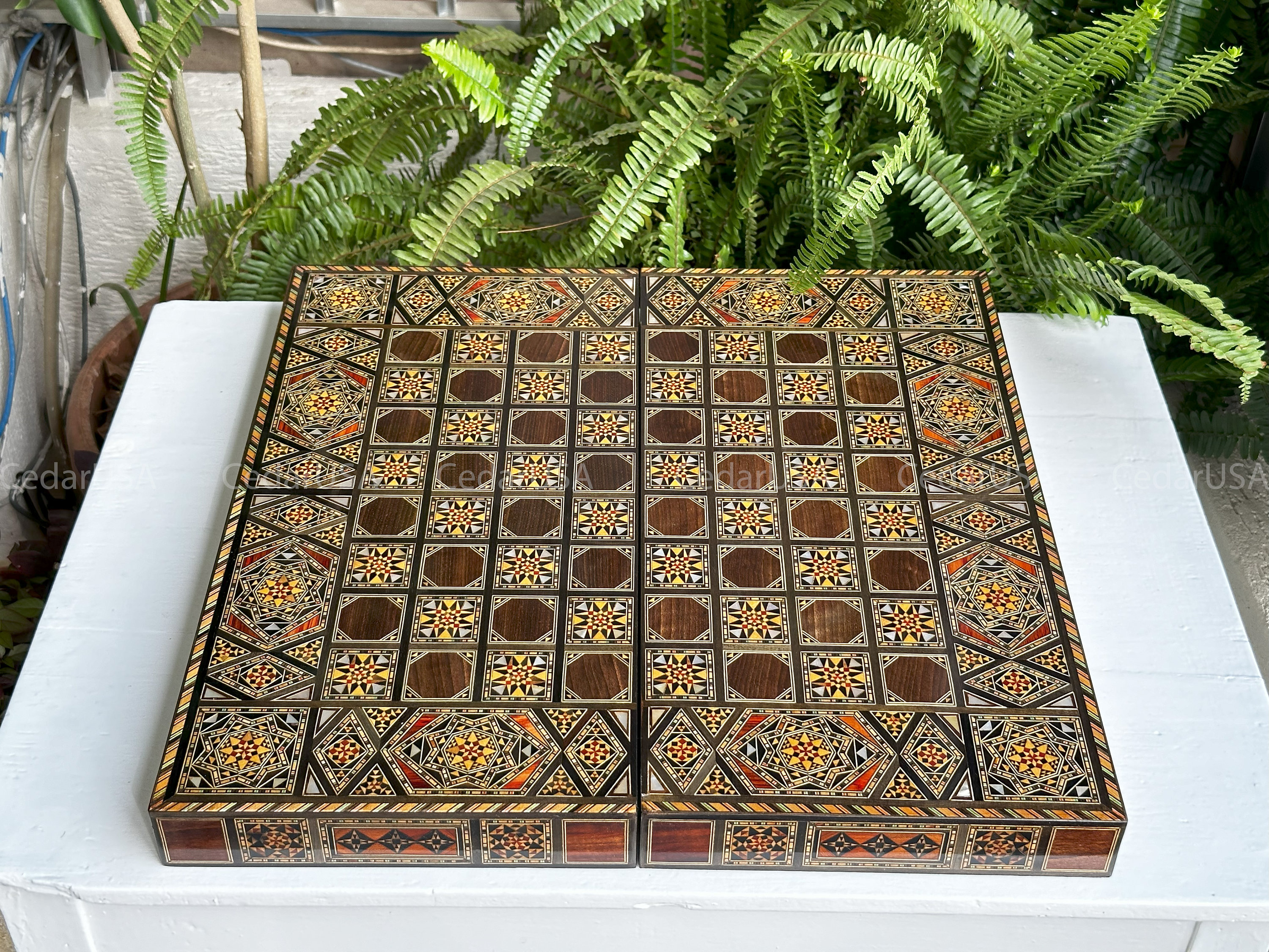 Lebanese Handmade Backgammon & Chess Board With Pearl Inlays From ...