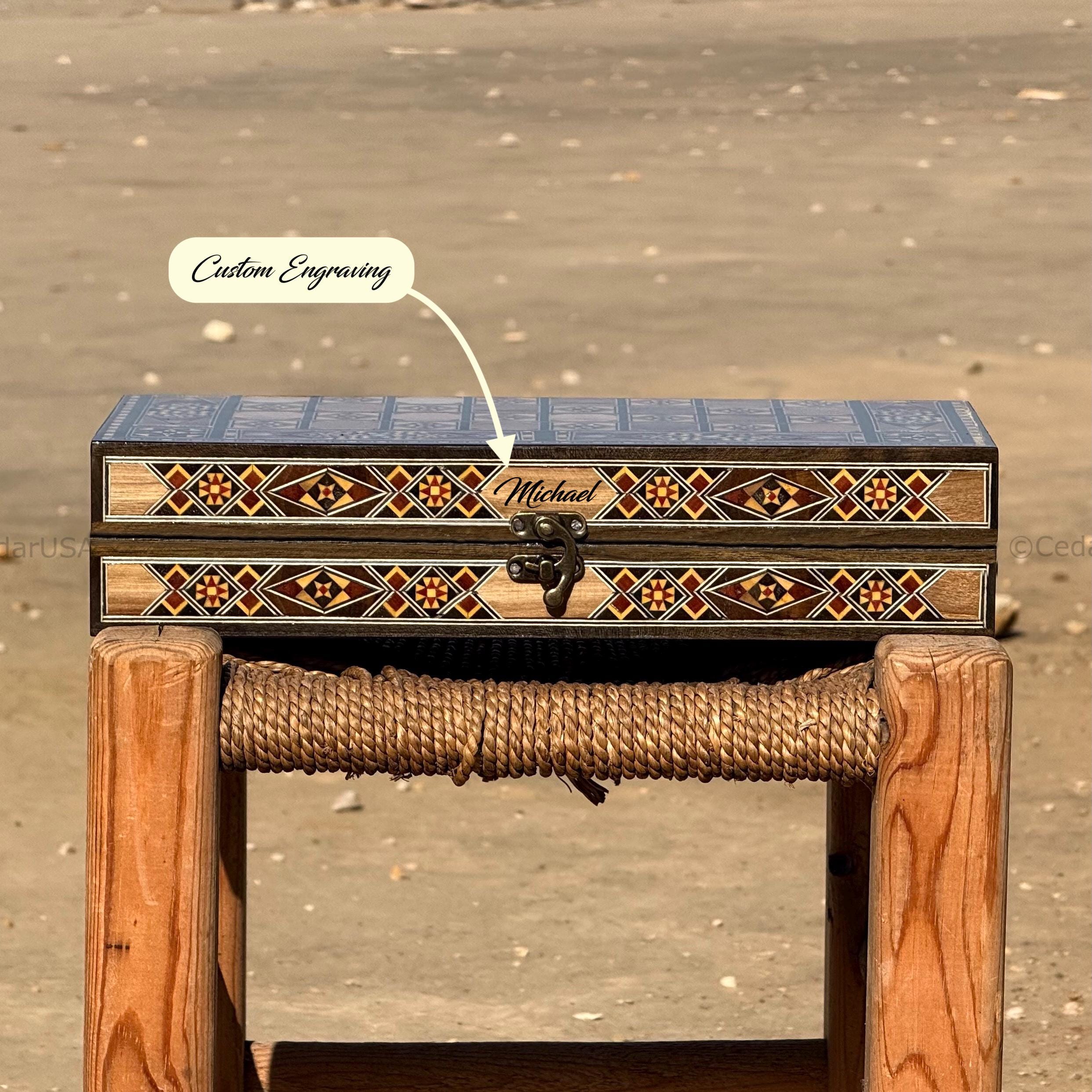Handmade Backgammon and Chess Set From Lebanon - Lebanese Checkers ...