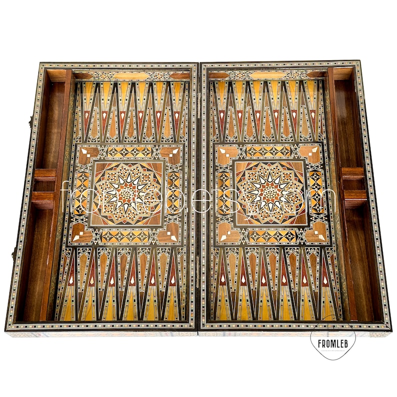 Deluxe XL Backgammon & Chess Set From Lebanon With Express Shipping ...