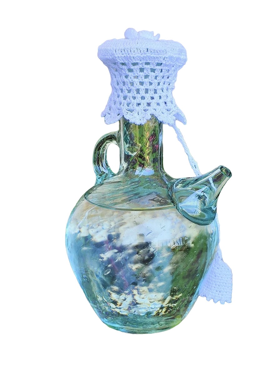 Handmade Lebanese Glass Water Jug With Crochet Cover (900ml) From ...
