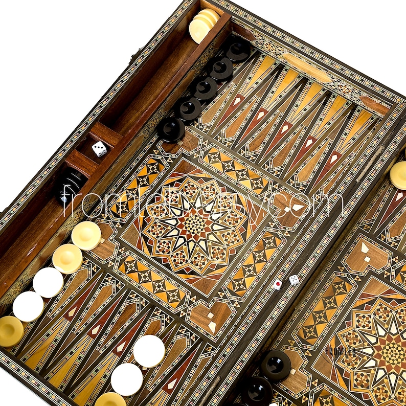 Deluxe XL Backgammon & Chess Set From Lebanon With Express Shipping ...