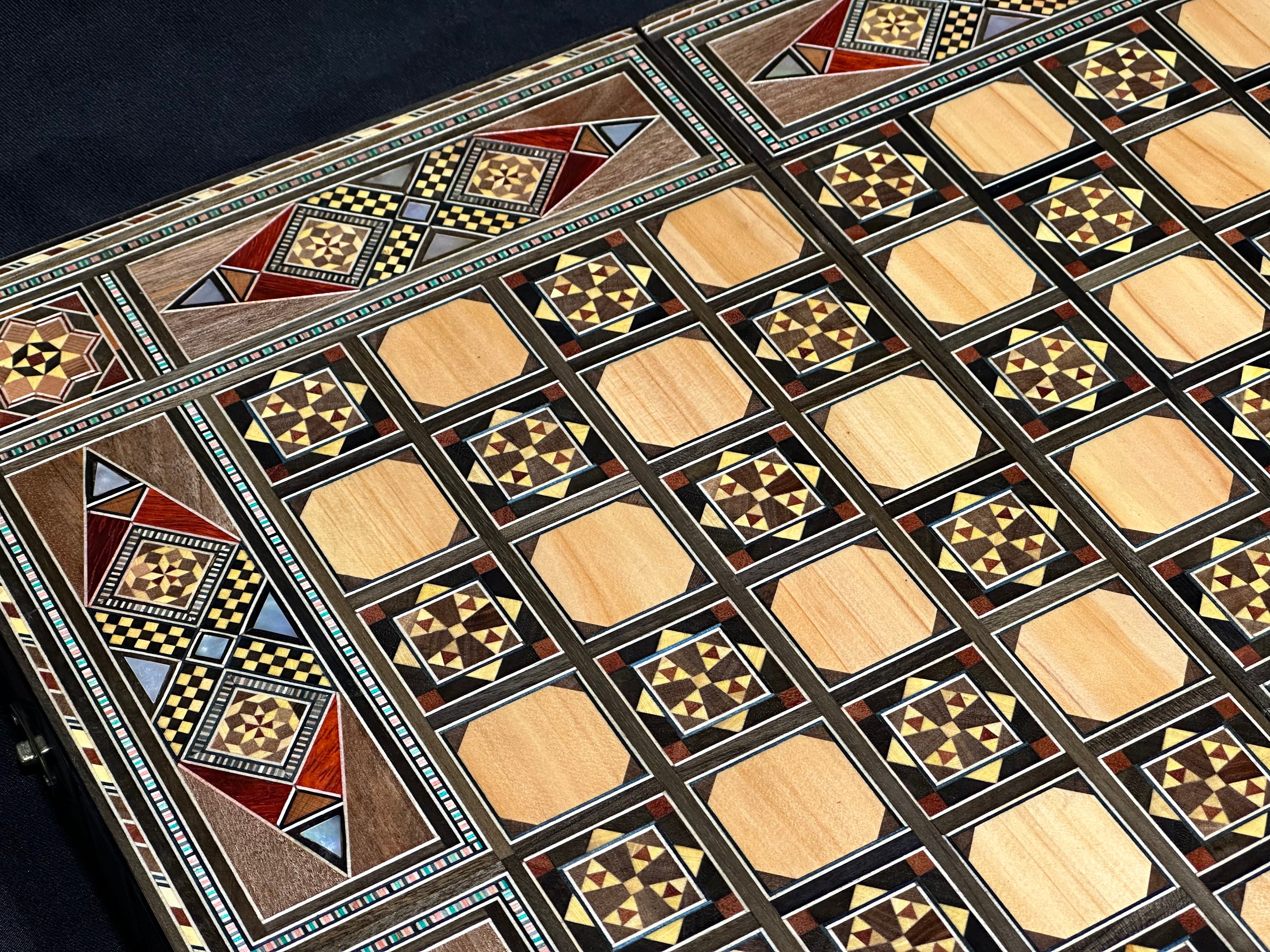 Custom Backgammon Board and Chess Set From Lebanon - Etsy