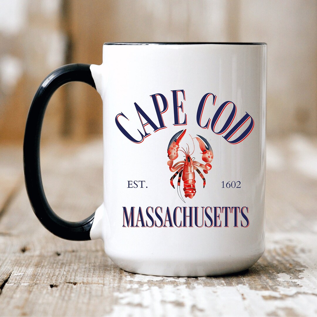 Cape Cod Mug, Cape Cod, MA, Two-tone Coffee Mug, Large 15oz Coffee, Tea ...