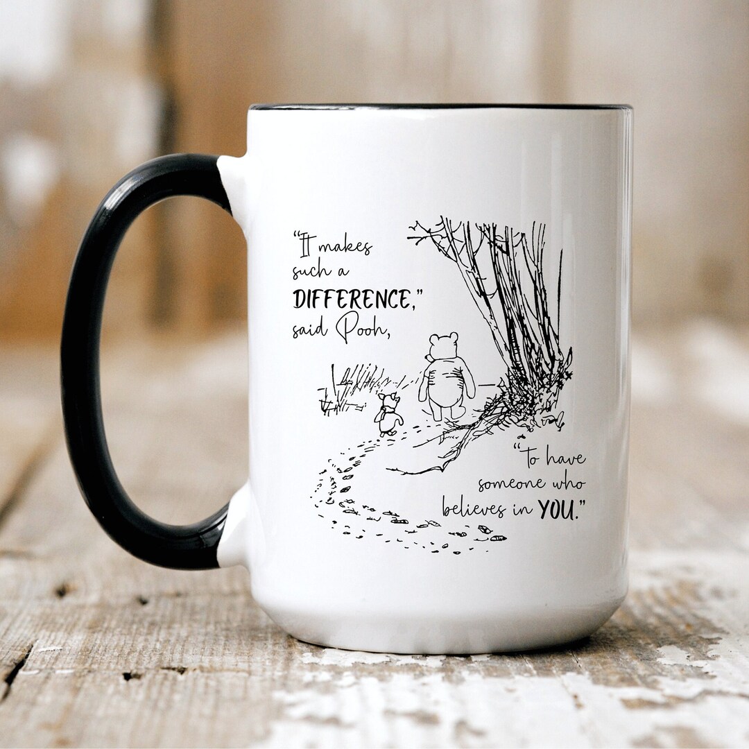 Winnie the Pooh Mug, Appreciation Gift, Two-tone Ceramic Coffee Mug ...