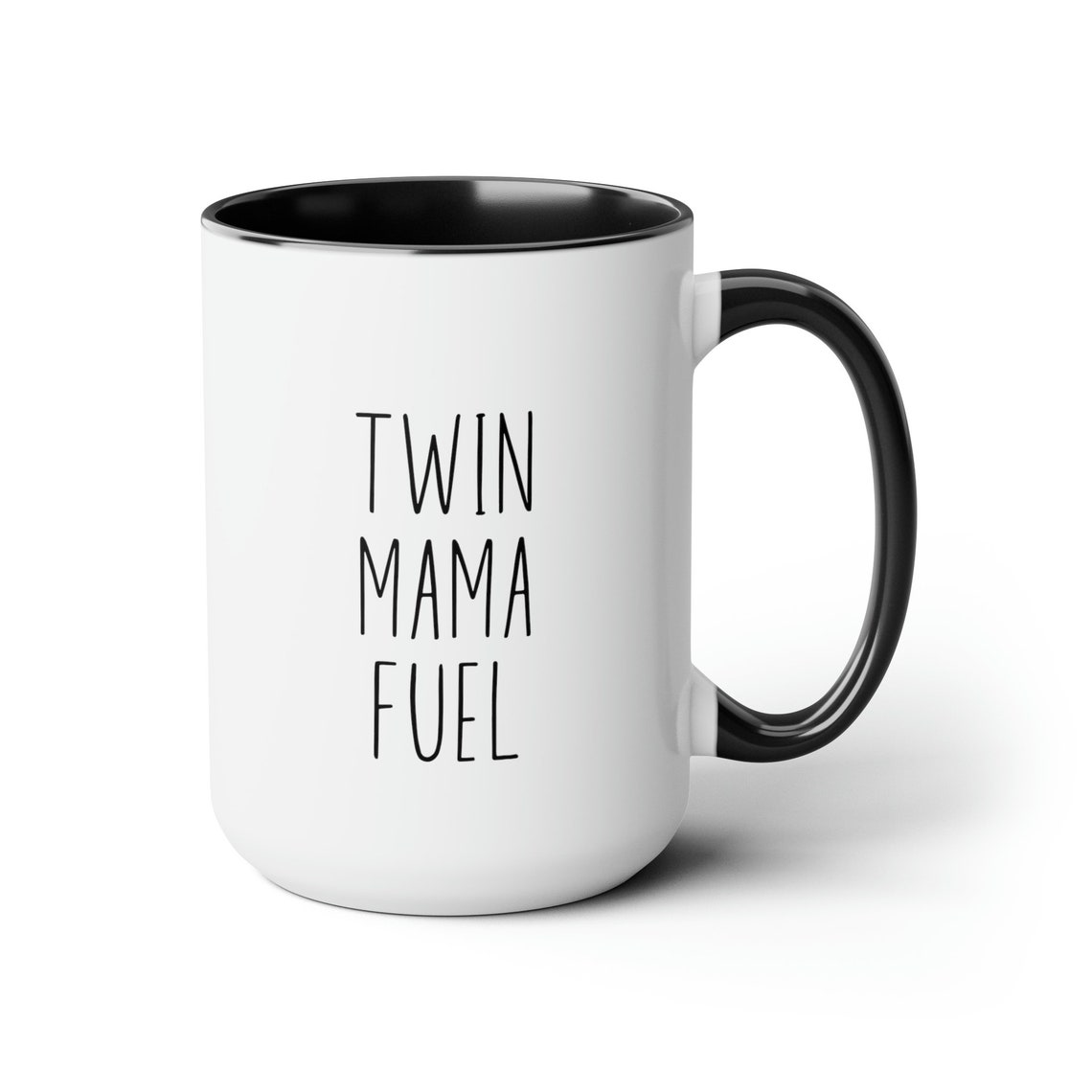 Twin Mama Mug, Twin Mama Fuel, Funny Coffee Lover Mug, Two-tone Ceramic ...
