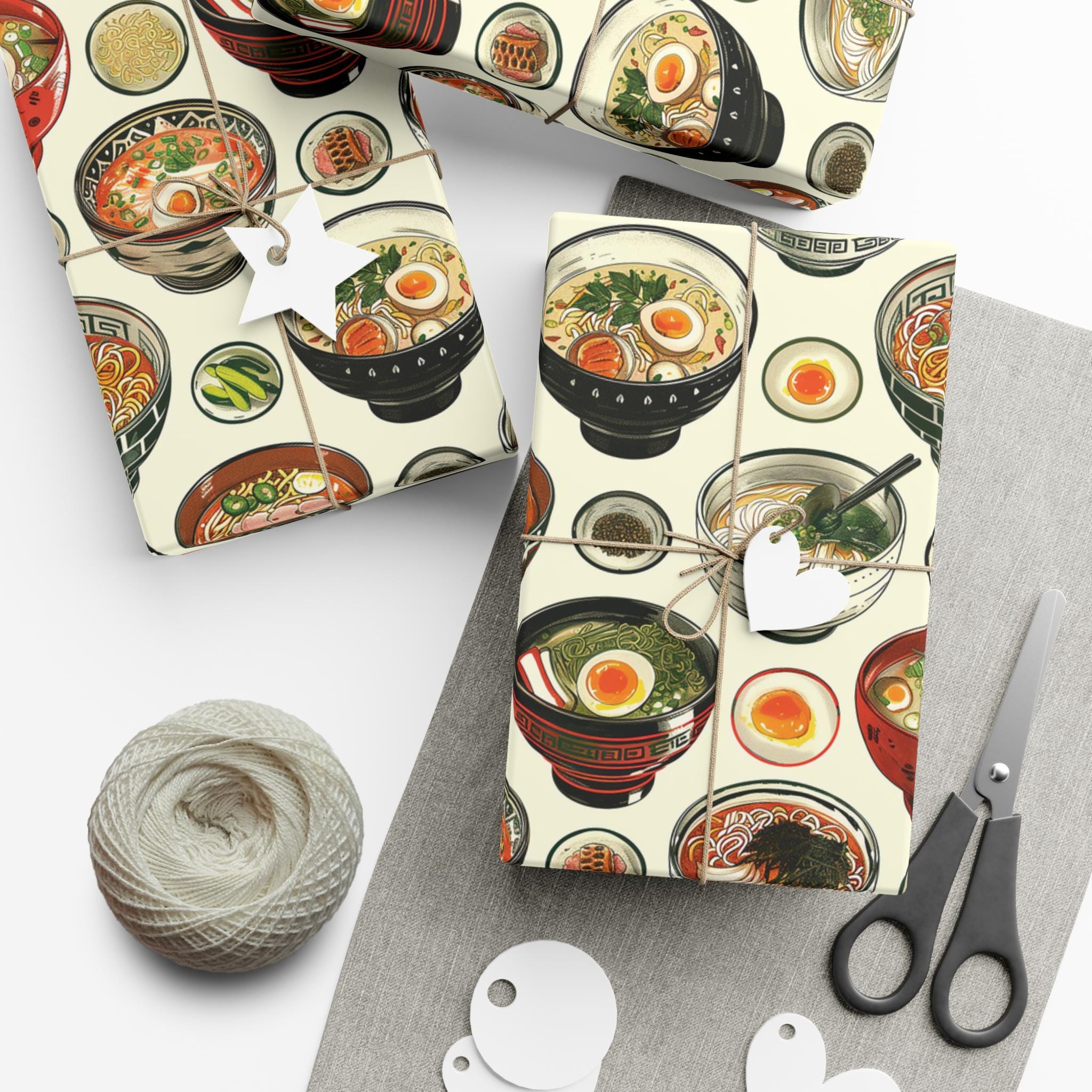 Ramen Gift Wrap, Japanese Aesthetic Wrapping Paper, Matte Finish, All ...