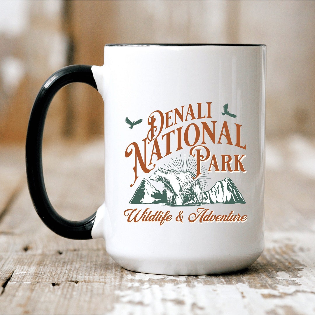Denali National Park Mug, Wildlife & Adventure Outdoor Lover Gift, Two ...