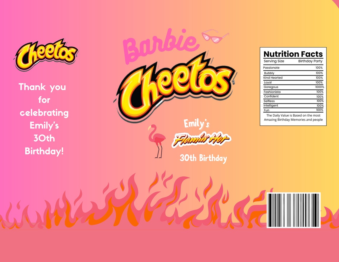 Cheetos Chip Bag customized - Etsy