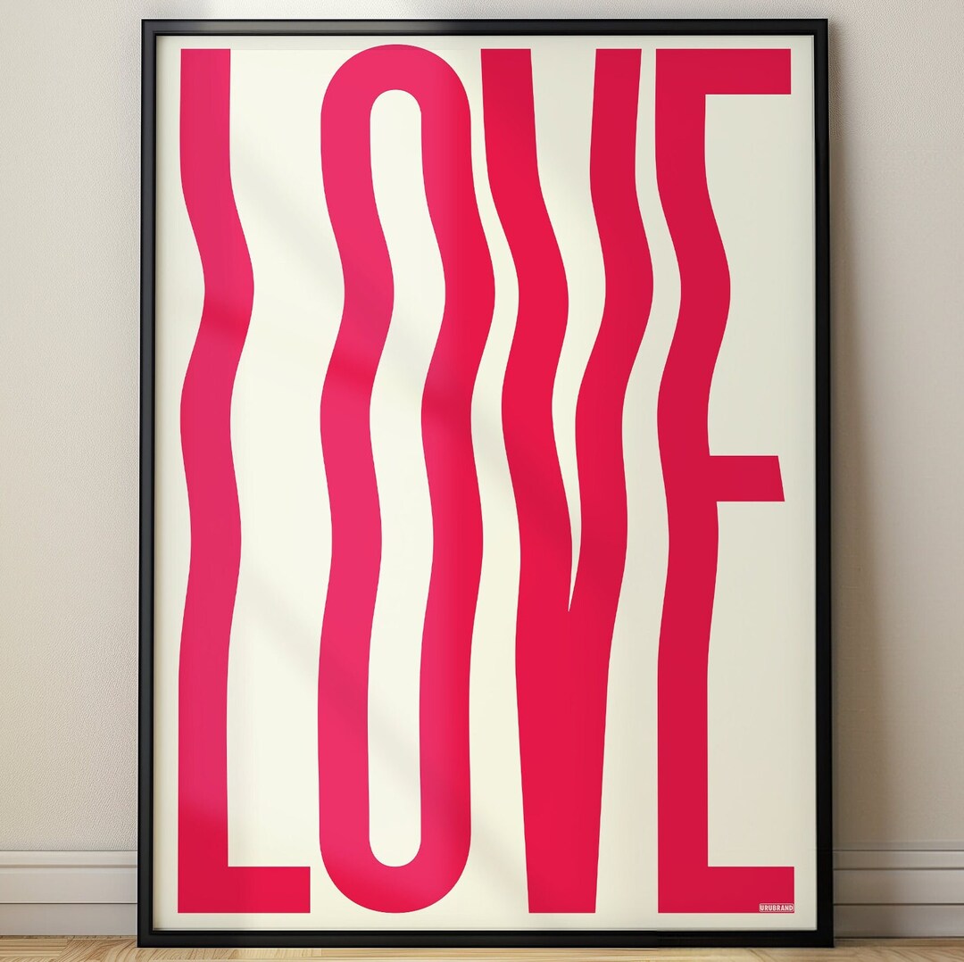 Love Poster Print, Wall Art, Minimalist Decor, DIGITAL FILE - Etsy