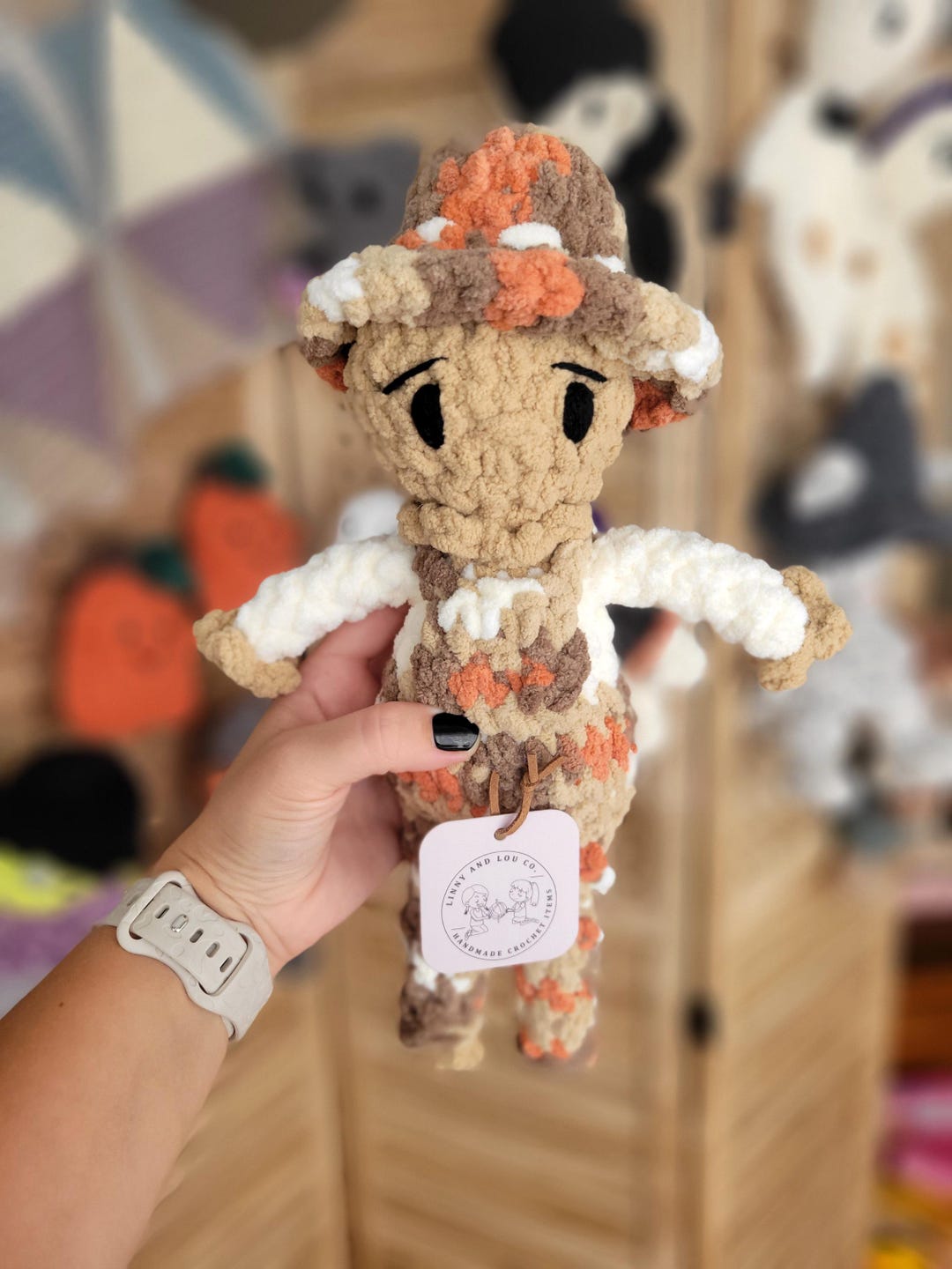 Handmade Crochet Halloween Scarecrow Stuffie – Cute & Spooky Plush Toy ...