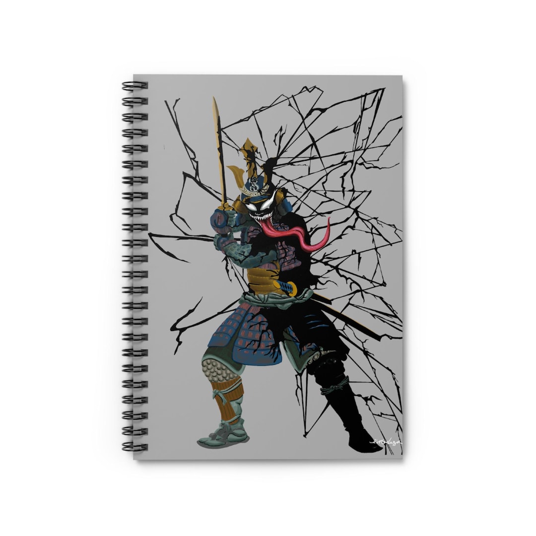Venom Samurai, Symbiote, Spiral Notebook Ruled Line Samurai Superhero ...