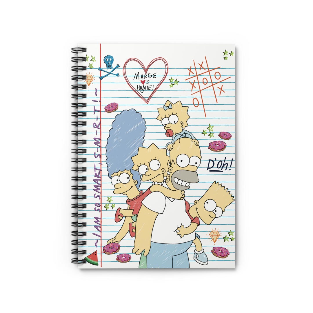 The Simpsons Family Spiral Notebook: Ruled Line Paper - Etsy