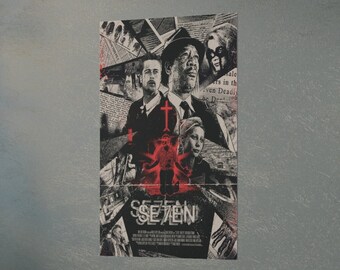 Seven Movie Wall Art, Seven Printable Poster, David Fincher, Movie Home ...