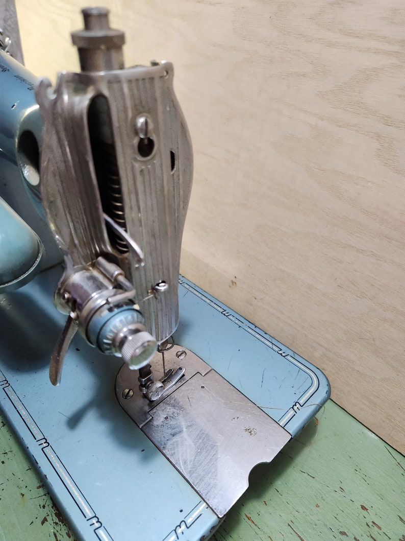 Vintage 1950s Modernage Sewing Machine Deluxe Precision Blue - Etsy
