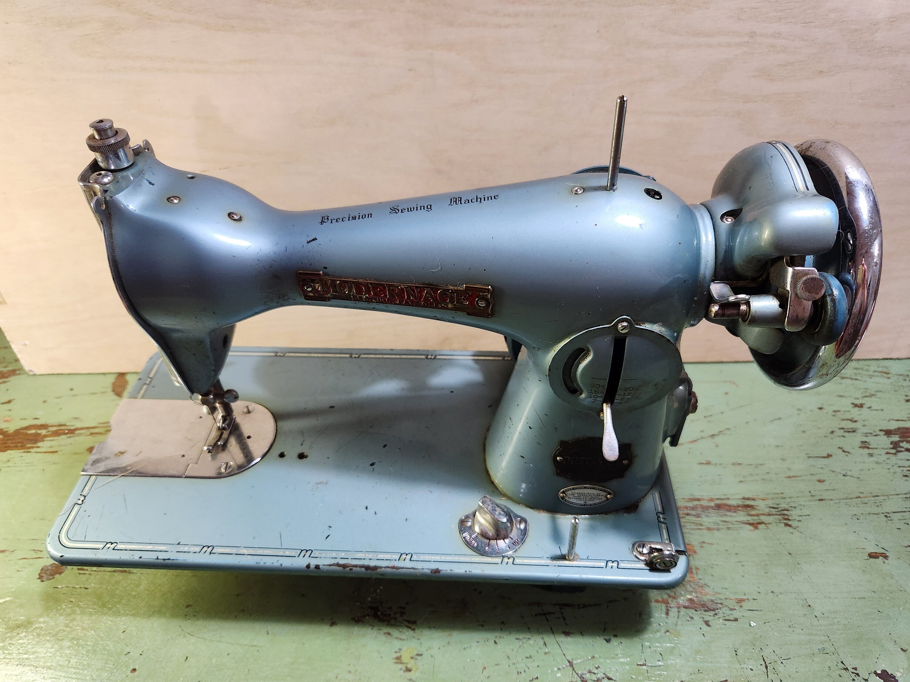 Vintage 1950s Modernage Sewing Machine Deluxe Precision Blue - Etsy