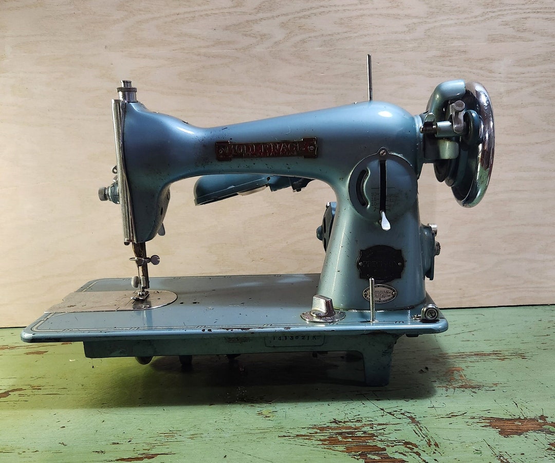 Vintage 1950s Modernage Sewing Machine Deluxe Precision Blue - Etsy