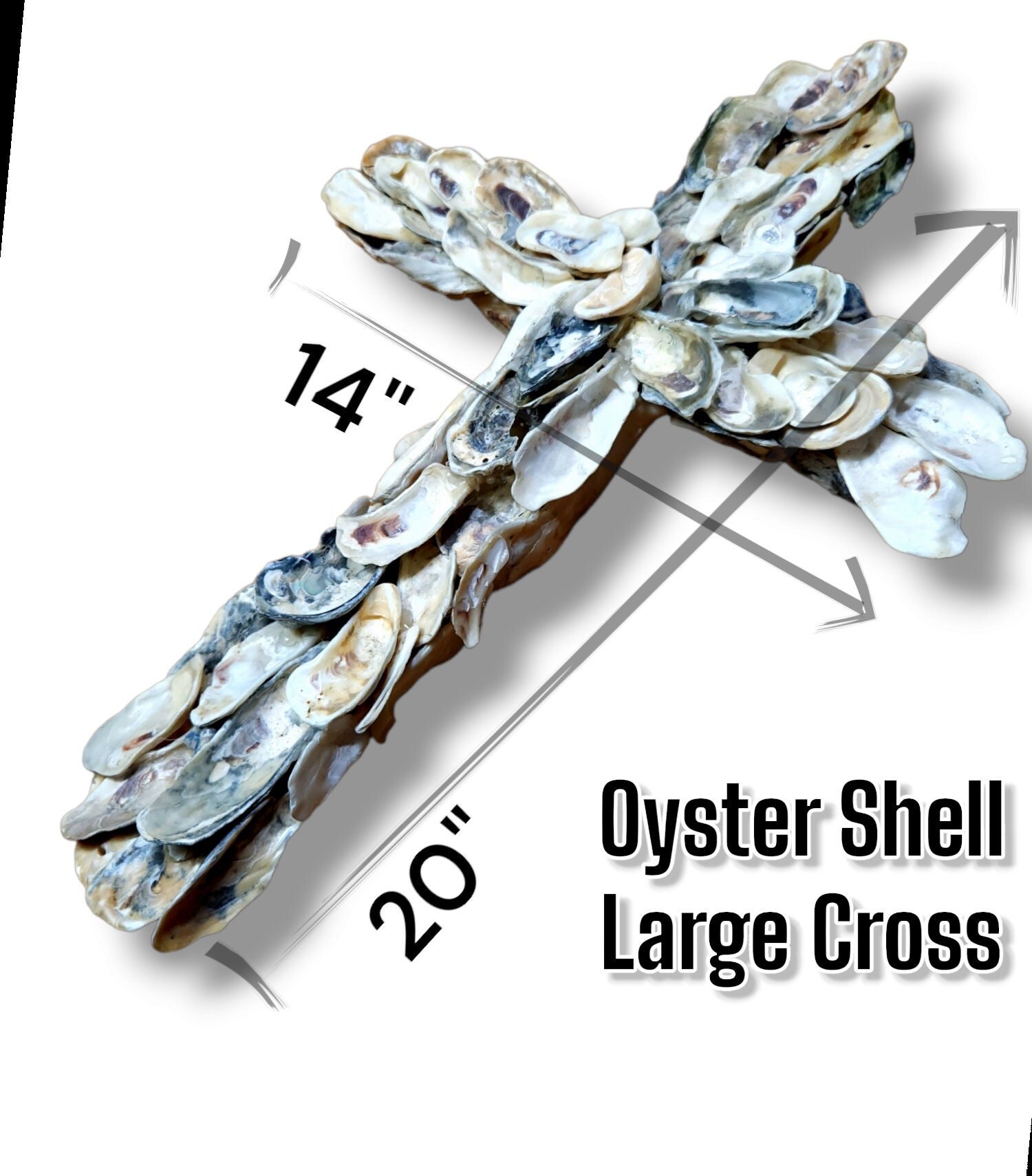 Oyster Shell Cross Wall Art Sculpture Home Decor - Etsy