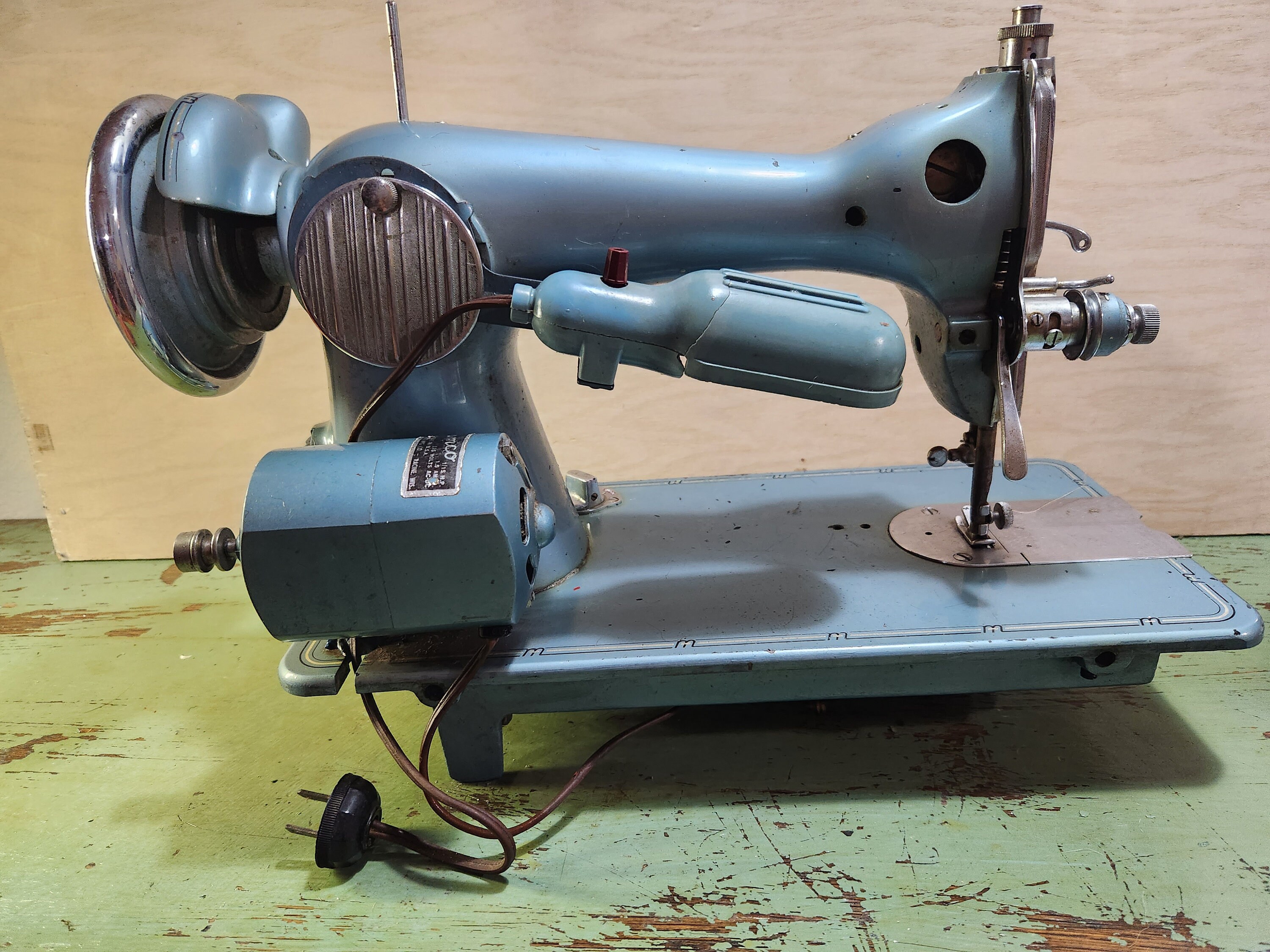 Vintage 1950s Modernage Sewing Machine Deluxe Precision Blue - Etsy