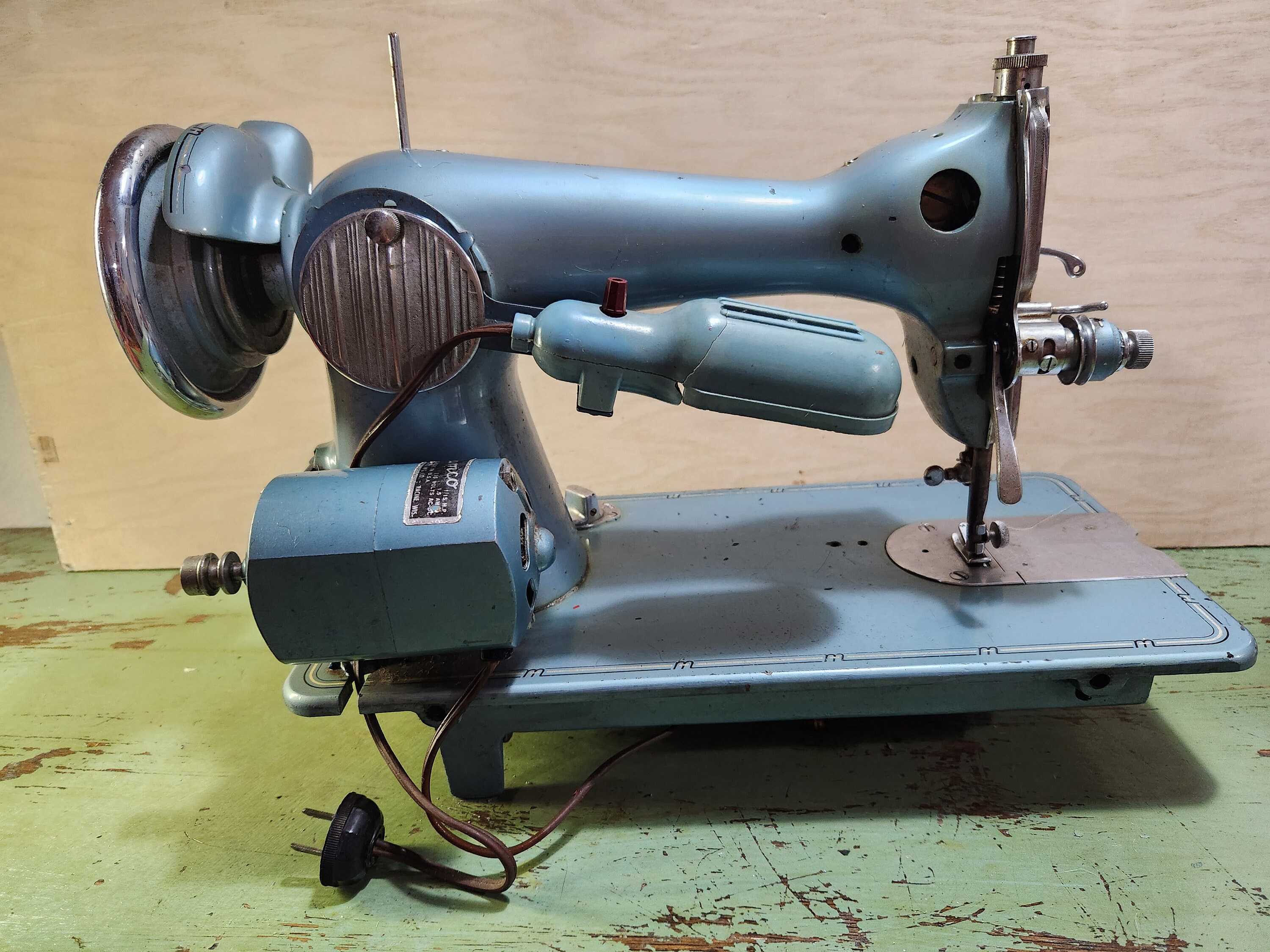 Vintage 1950s Modernage Sewing Machine Deluxe Precision Blue - Etsy