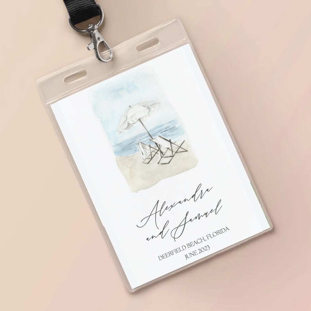Destination Wedding Room Key Holder, Wedding Key Card Holder, Wedding ...