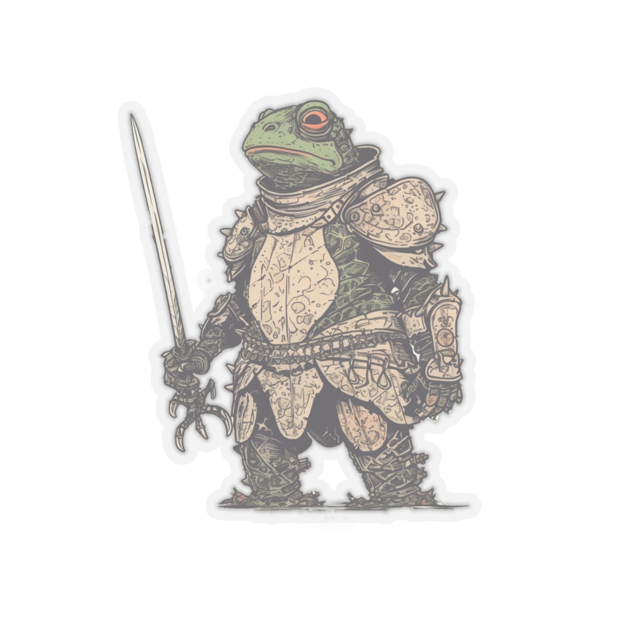 Frog Medieval Knight Sticker: Whimsical and Charming Decal for - Etsy