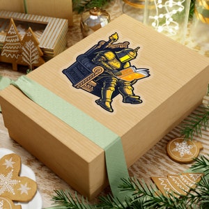 Enchanting Yellow Knight Reading Sticker: Whimsical Artwork for Book ...