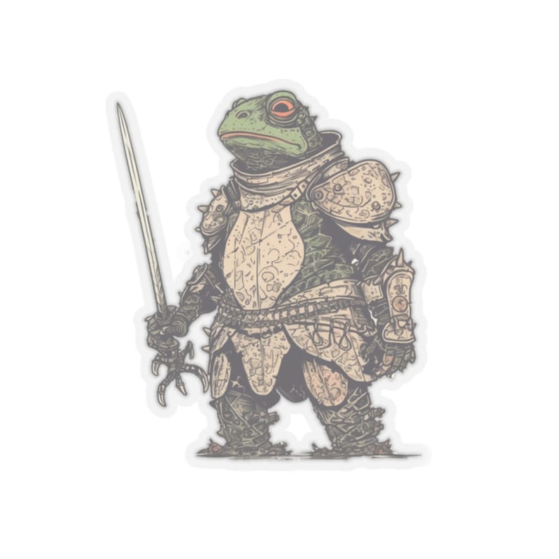 Frog Medieval Knight Sticker: Whimsical and Charming Decal for - Etsy