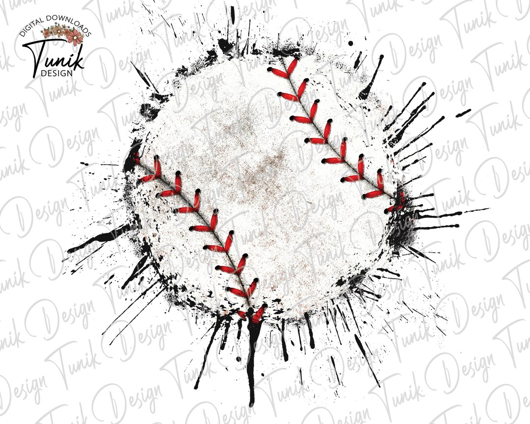 Baseball PNG, Splatter Baseball Png, Digital Download, Grunge, Baseball ...