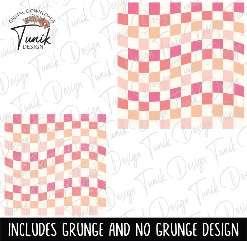 Retro Wavy Checkered Pattern PNG Seamless Groovy Retro - Etsy