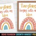 Boho Rainbow Growth Mindset Posters Bundle I Bulletin Board Posters I ...