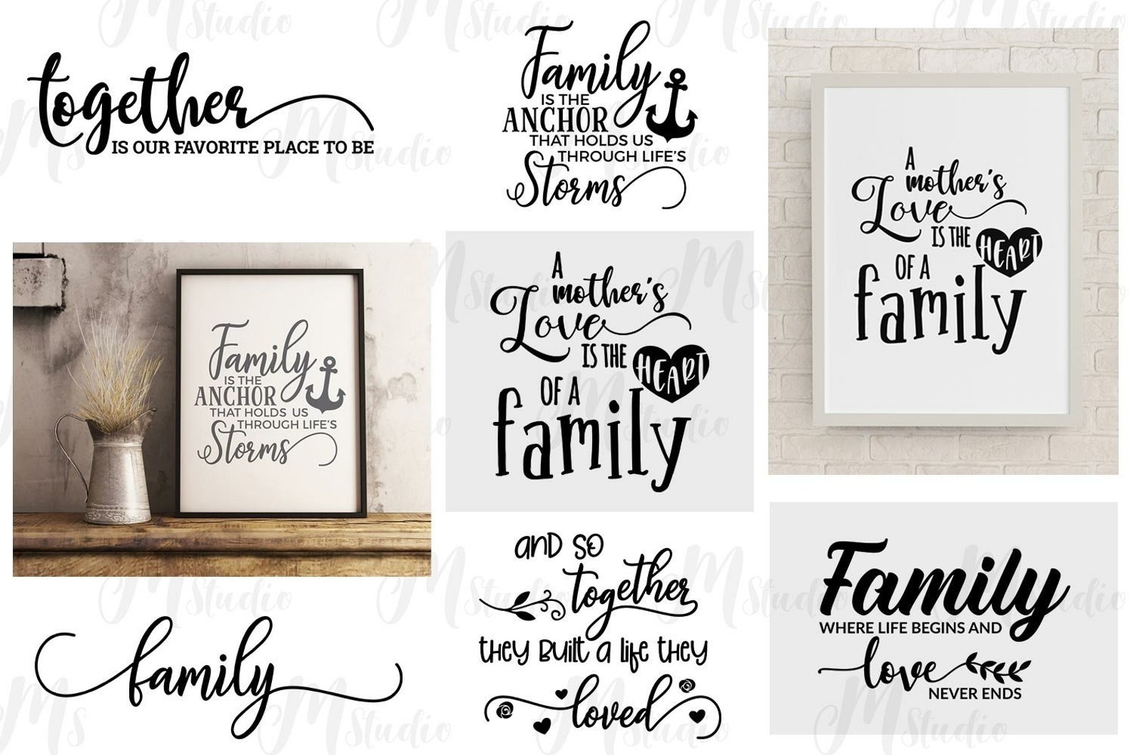 Family Quotes Svg Bundle, 24 Quotes Bundle - Etsy