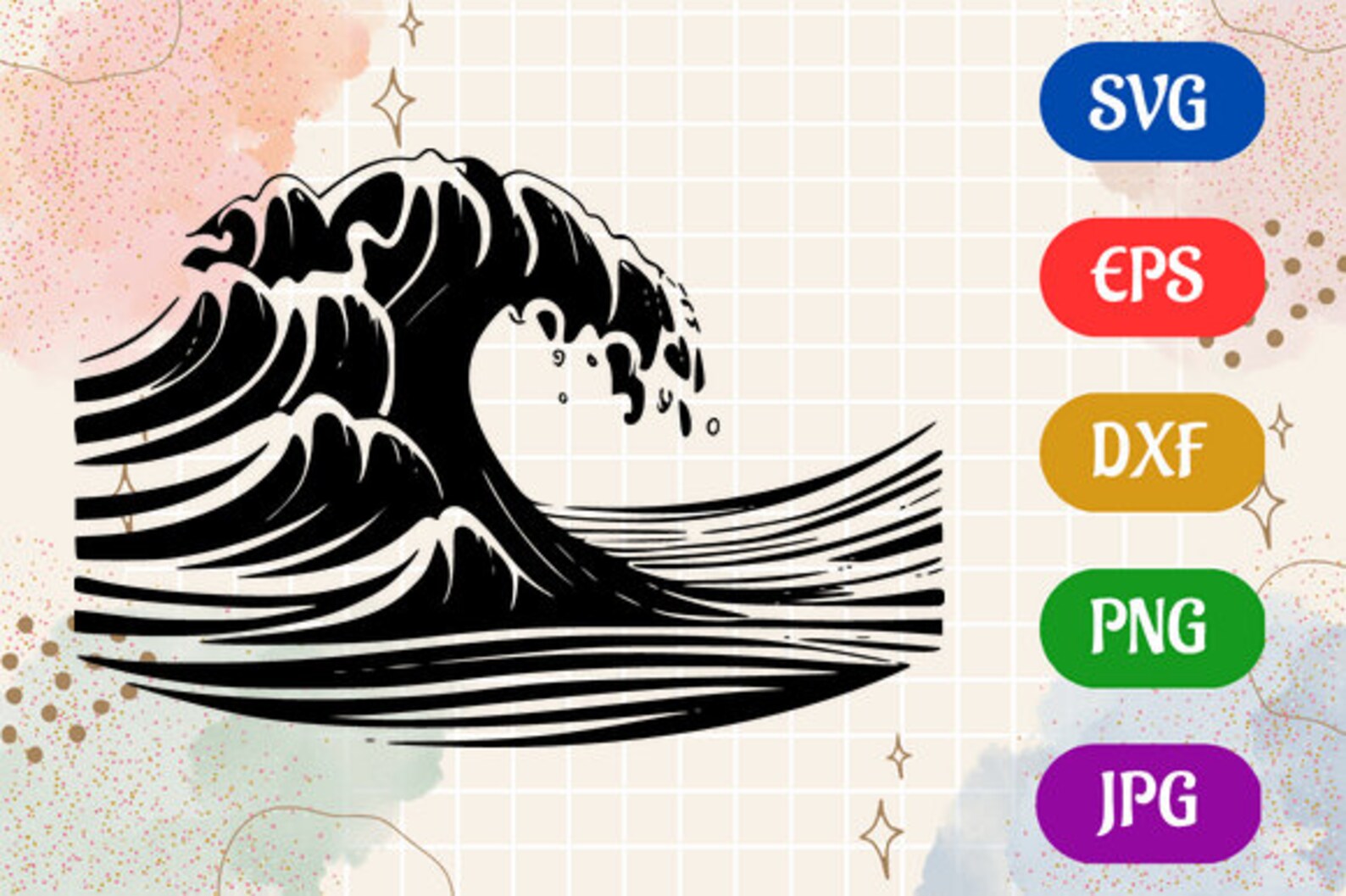 Ocean Waves SVG, Ocean SVG, Waves Svg, Sea Svg, Water Svg, Aquatic, Sea ...
