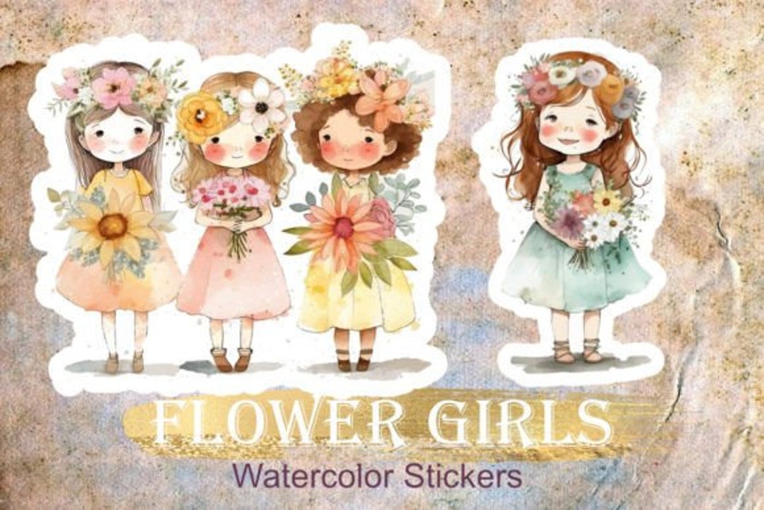 Flower Girl Stickers, Flower Girl Gift, Wedding Stickers - Etsy