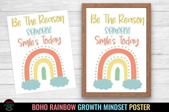 Boho Rainbow Growth Mindset Posters Bundle I Bulletin Board Posters I ...