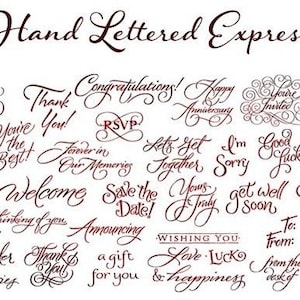 Greeting Cards Font Bundle, Gift Tags, Special Occasion Expressions - Etsy