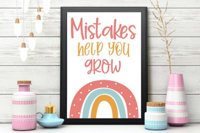Boho Rainbow Growth Mindset Posters Bundle I Bulletin Board Posters I ...