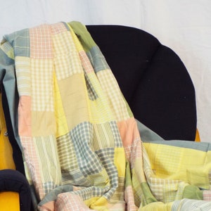 Queen Size Pastel Flannel Quilt - Etsy