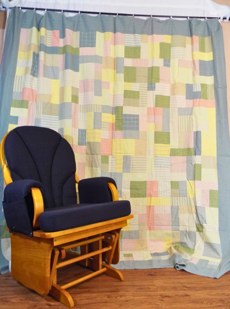 Queen Size Pastel Flannel Quilt - Etsy