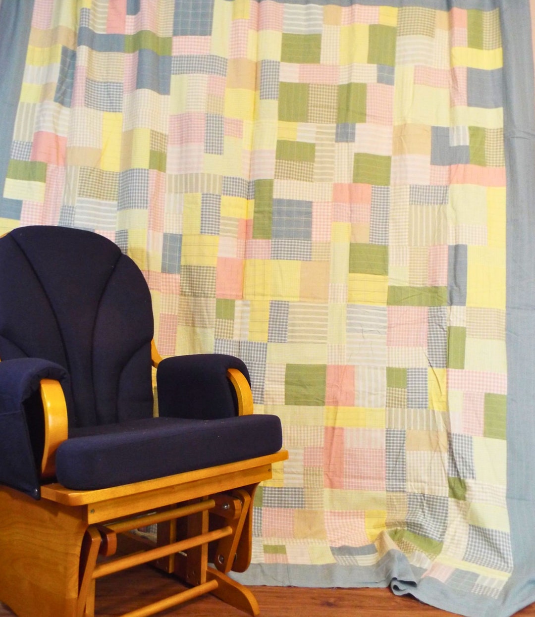 Queen Size Pastel Flannel Quilt - Etsy