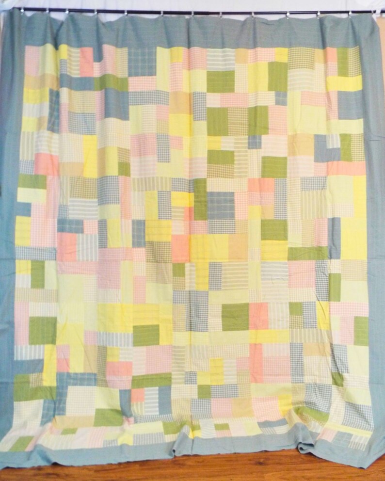 Queen Size Pastel Flannel Quilt - Etsy