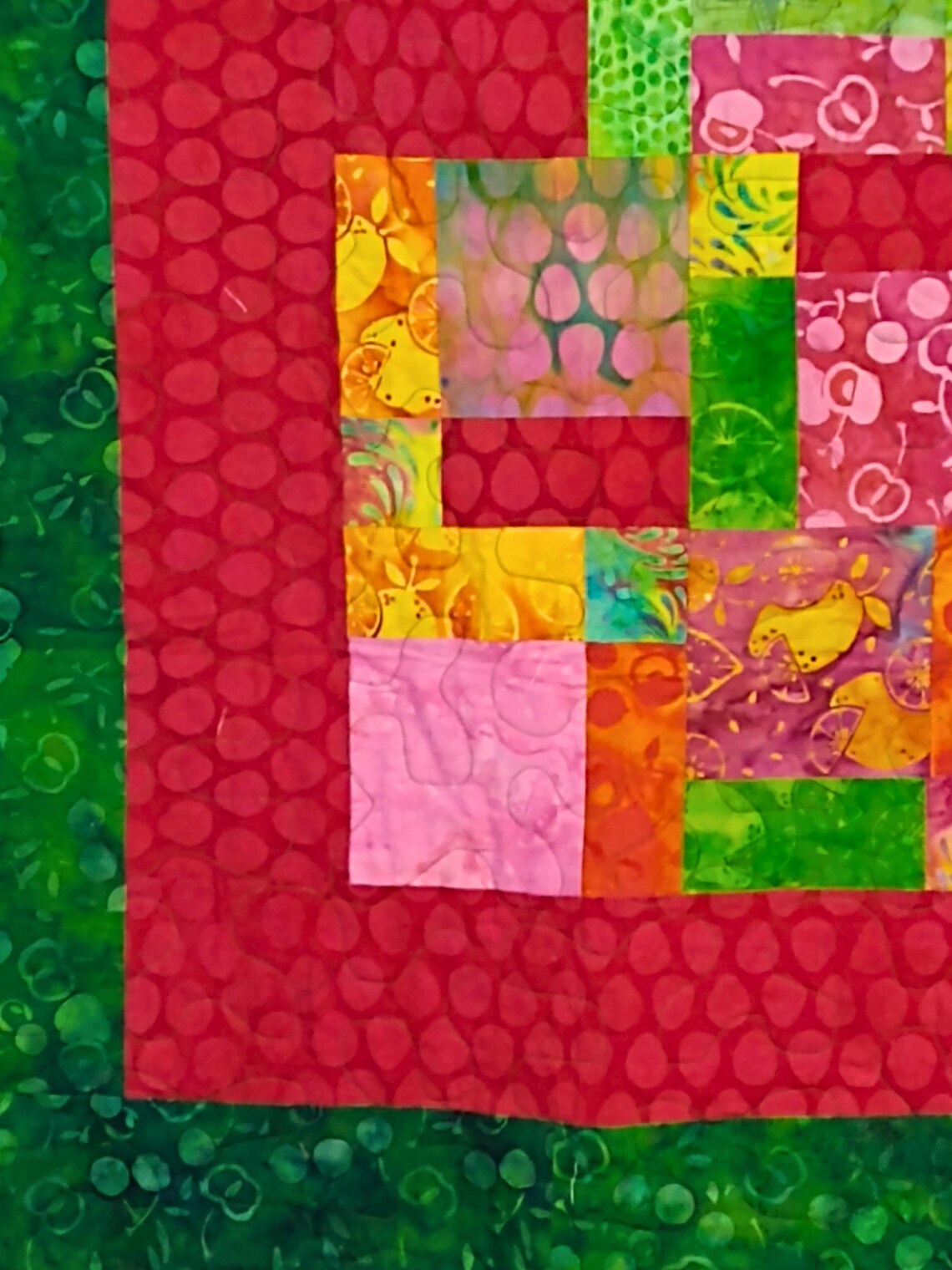 Fruit Batik Crib. Lap , or Wall Hanging Quilt 58 X 58 Inches - Etsy