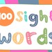 100 Printable Fry's First Hundred Sight Word Flashcards, Kindergarten ...