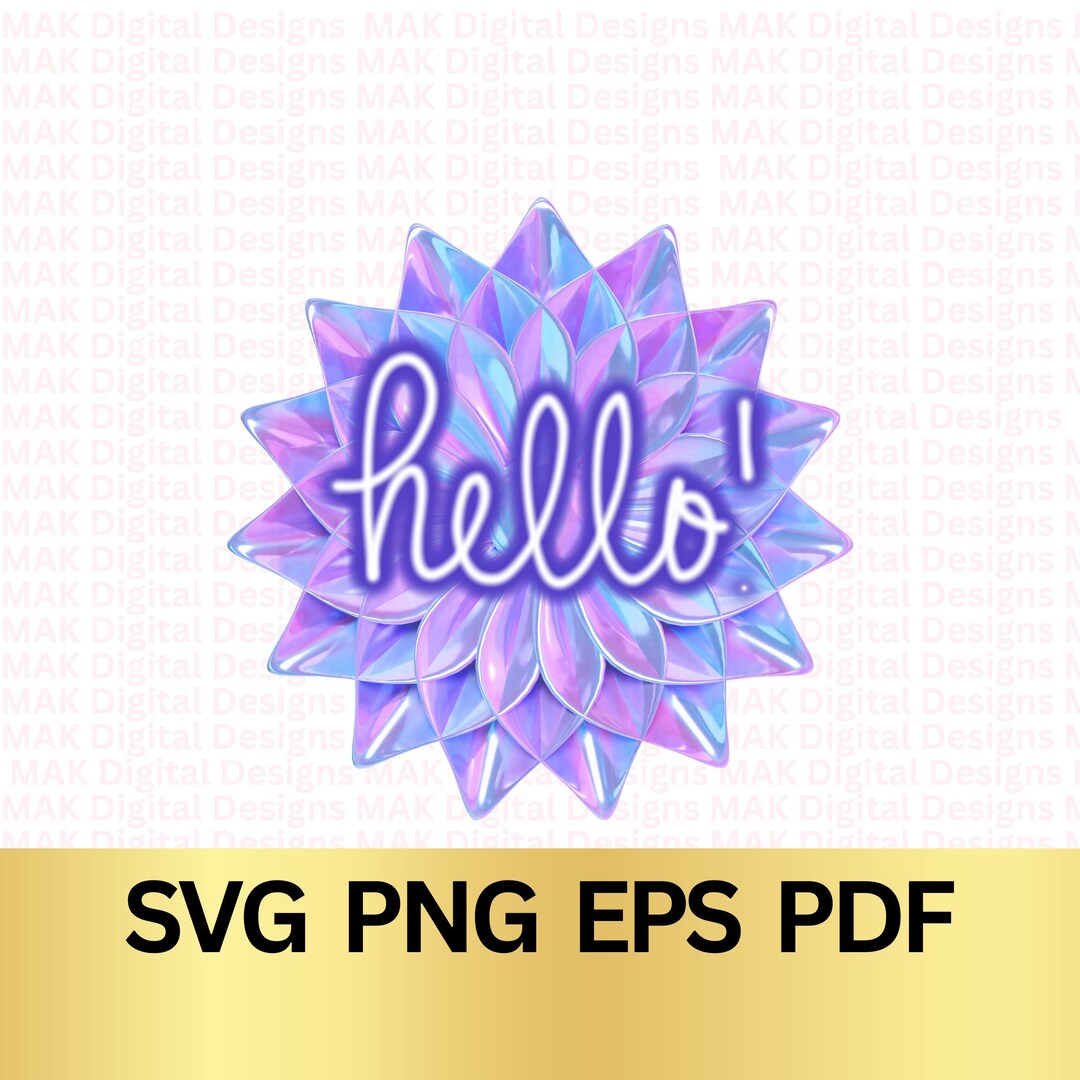 Hello SVG, Welcome Svg, Hello Flourish Svg, Instant Download, Front ...