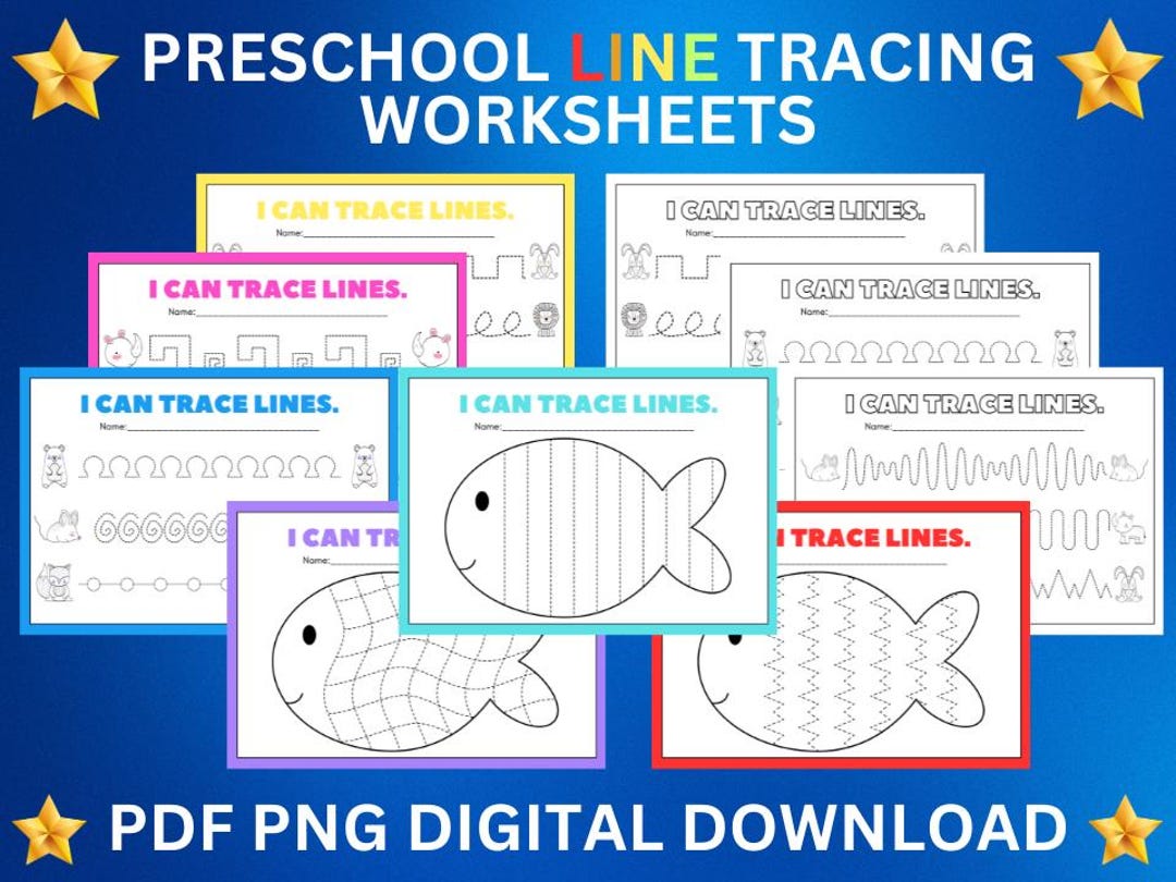 Preschool Line Tracing Worksheets Printable Tracing Pages for ...